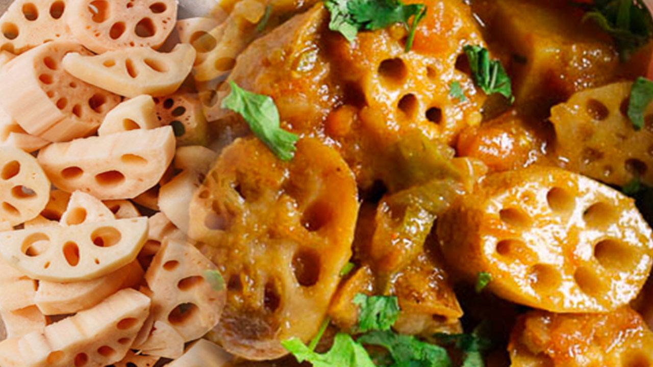 कमल ककड़ी / भसींडे की सब्जी बनाने की विधि | Lotus root / Kamal Kakdi ...